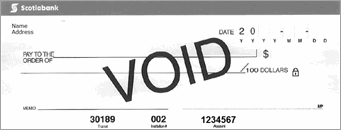 You will need your bank's transit number (first 5 numbers), institution ...